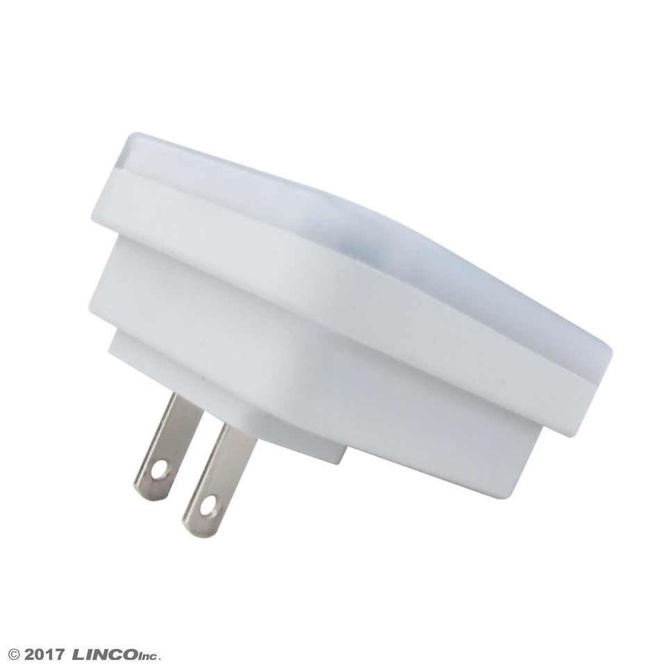 LINCO LED Plug Night Light Wall Lamp With Dusk to Smart Sensor, Pack of ...