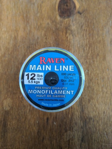 Raven Premium Monofilament Fishing Line 12 LB Test Fluorescent Yellow ...