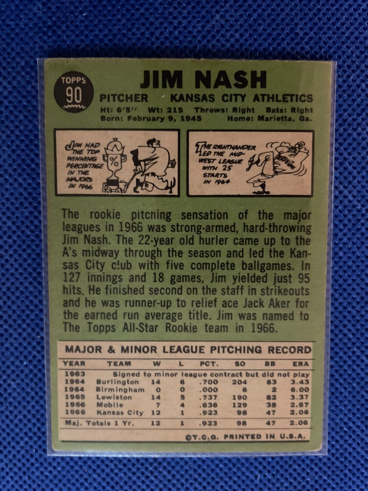 1967 TOPPS # 90 JIM NASH | eBay