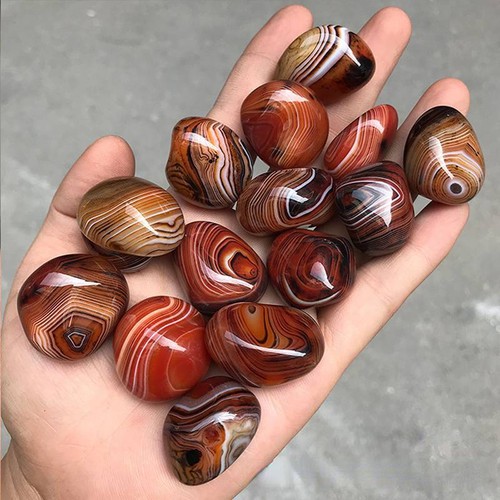 Natural Silk Banded Lace Sardonyx Carnelian Quartz Crystal Agate Rock ...