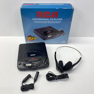 RCA Portable CD Player Discman Cassette RP-7916 w/ Headphones In Box | eBay