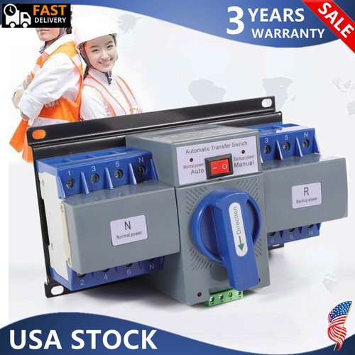 50HZ/60HZ 4P 63A Dual Power Auto Transfer Switch For Generator ...
