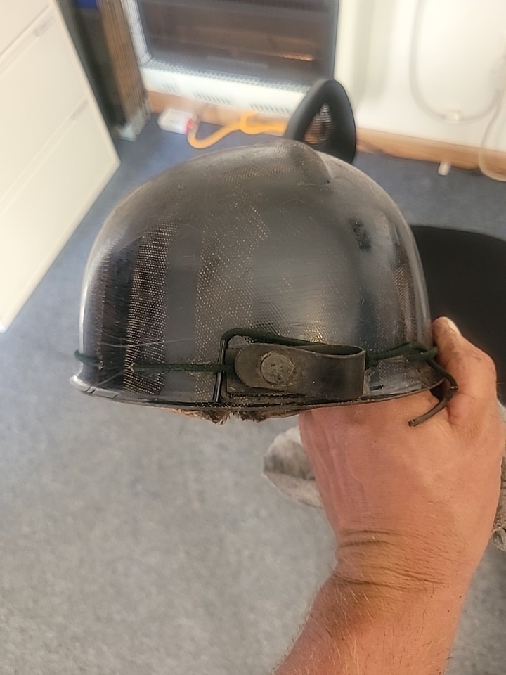 Vintage MSA Comfo-Cap Tiger Stripe Low Vein Mining Miners Helmet Hard ...