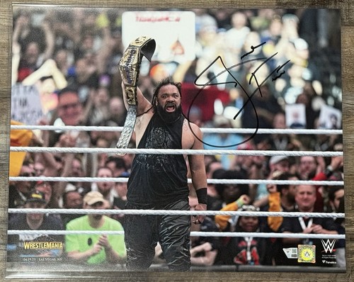 WWE Jacob Fatu 16x20 Autographed Photo Fanatics Wrestlemania 41 US ...