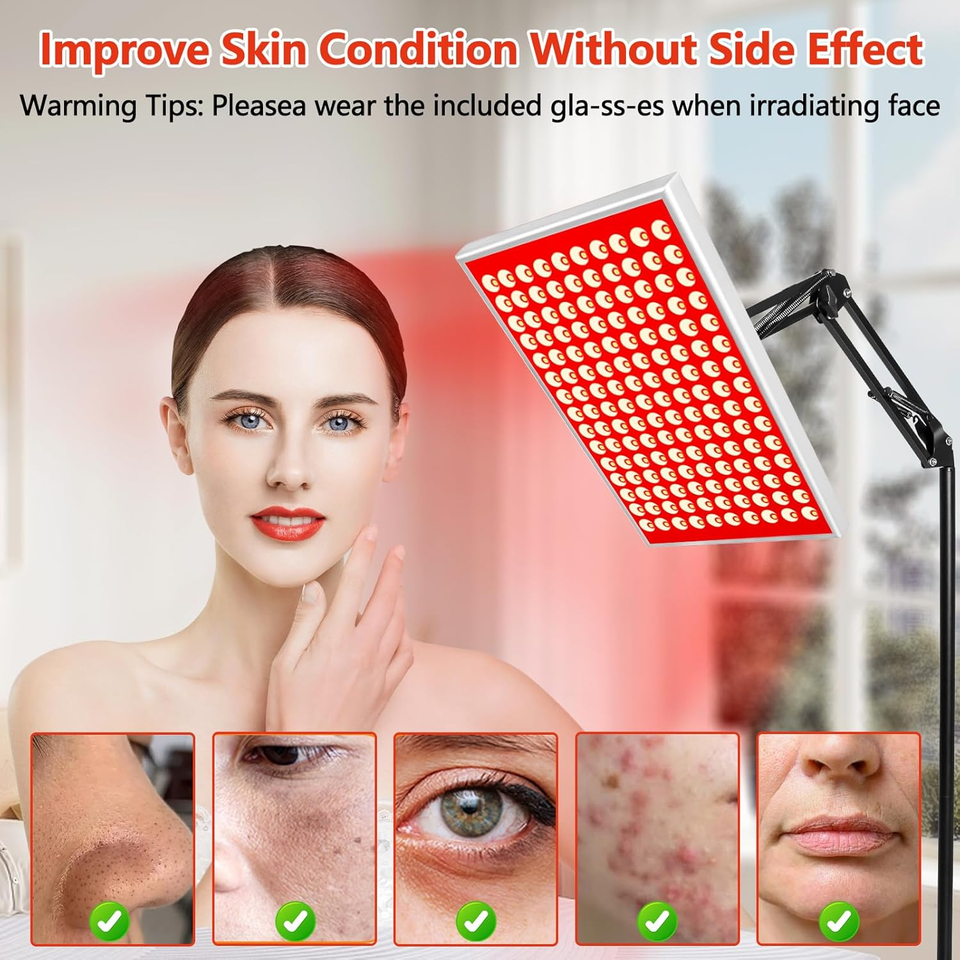 Red Light Therapy for Body & Face | 150 Dual-Wavelength Leds (660Nm Red ...