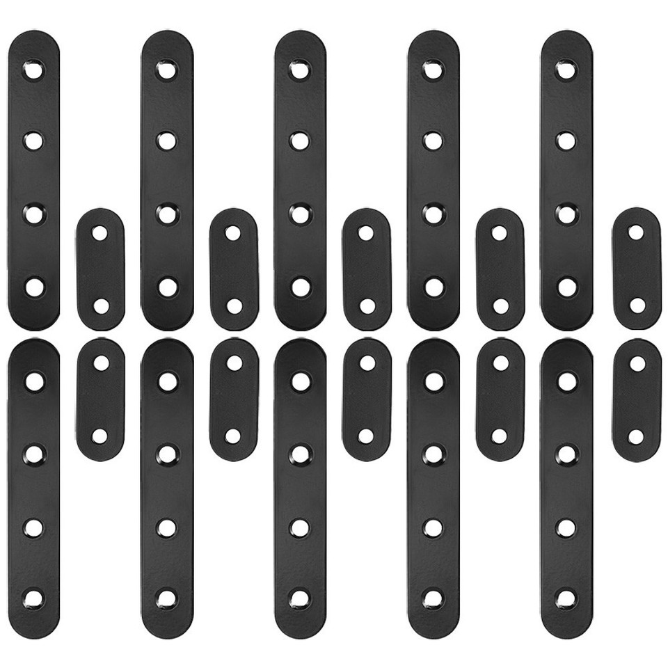 20pcs Straight Plates Stainless Steel Brackets Furniture Flat Mending ...