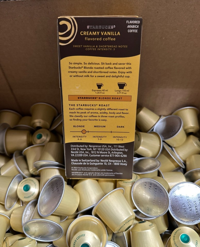 Starbucks Nespresso Creamy Vanilla Coffee 300 Capsules BULK/LOOSE 10/31 ...