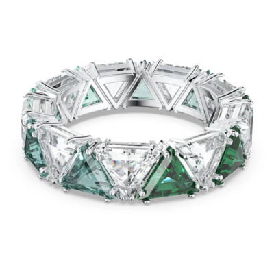 Swarovski Matrix Cocktail Ring Triangle Cut Crystals, Green, 5600760 ...