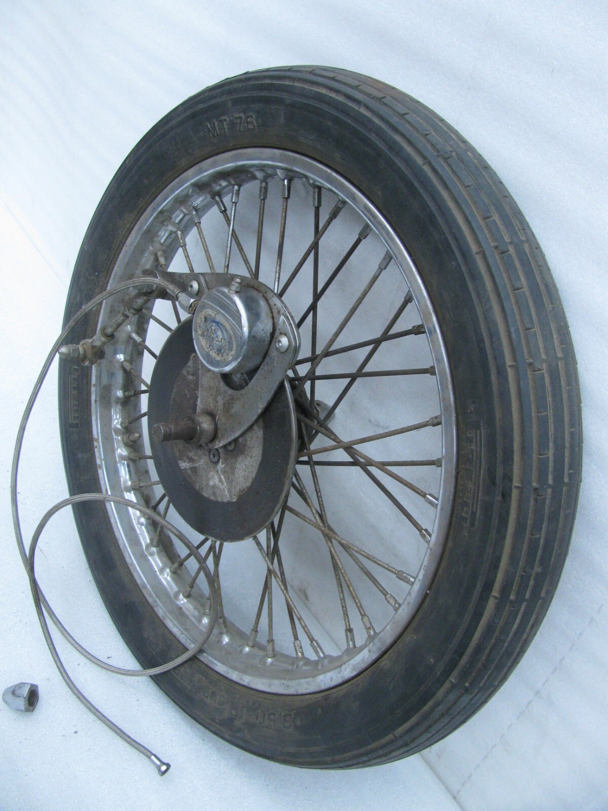 18" Chopper Front Wheel & brake Hallcraft Harley Knucklehead Panhead ...