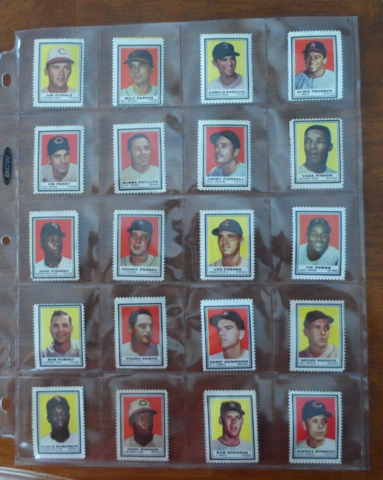 1962 TOPPS BASEBALL STAMP SET OF (200) STAMPS MANTLE, MAYS, AARON NICE ...