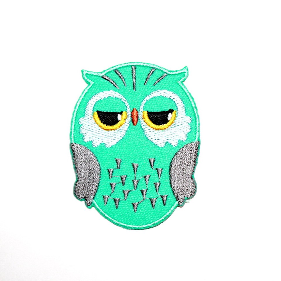 Colorful Owl patch Cute Bird Animal Cartoon Artwork Emblem for Iron on ...