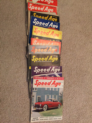 SPEED AGE Magazine 1952 12 complete year SCTA Bonneville Circle Track ...