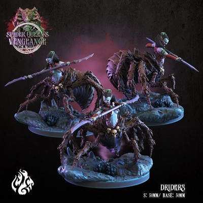 6K Crippled God Foundry Dark elf Drider Version 2 Model for D&D, Role ...