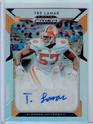 TRE LAMAR 2019 Prizm Draft SILVER ROOKIE AUTO RC #210 Clemson | eBay