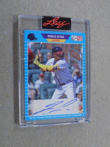 2021 Pro Set Ronald Acuna Auto Card PSA-RA1 #5/15 | eBay