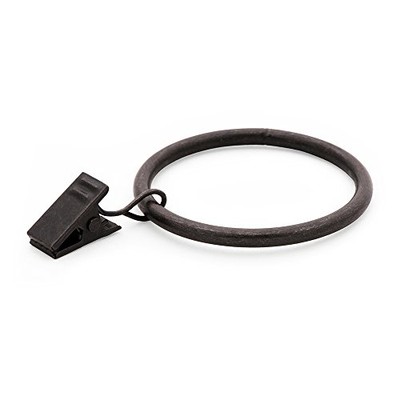 Ivilon Drapery Curtain Clips with Rings - Set of 14 Decorative Drapery ...