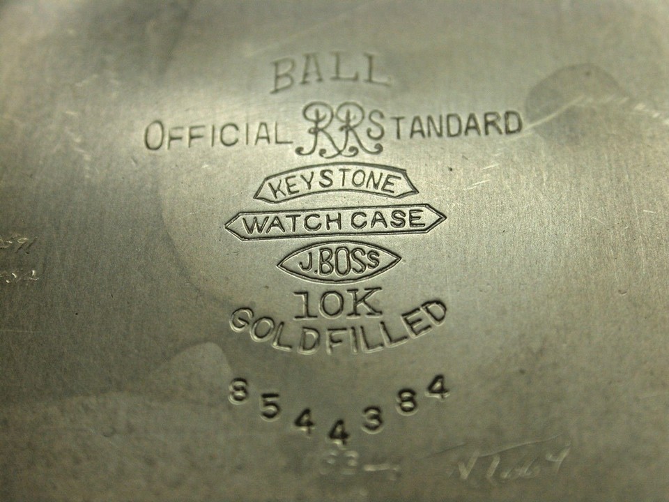 VINTAGE BALL HAMILTON 999B 21 JEWEL OFFICIAL RAILROAD BALL STANDARD ...