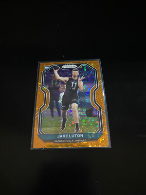 Jake Luton 2020 Panini Prizm Orange Disco Prizm RC football card ...