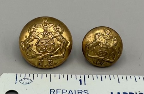 Vtg National Guard Uniform Brass Buttons Marked J.H.Wilson & State ...
