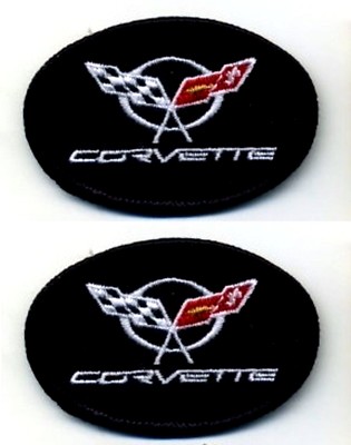 CORVETTE RACING TEAM LOGO SERIES: C-5 VETTE EMBROIDERED iron-on 2.5" 2 ...