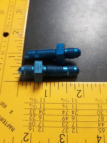 AN832-3D ALUMINUM UNION - FLARED TUBE BULKHEAD 2ea. | eBay