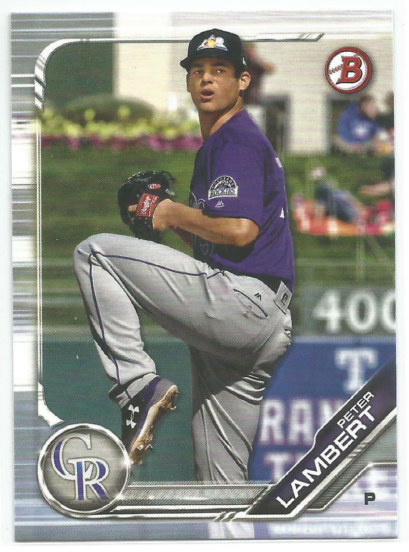 Peter Lambert Colorado Rockies 2019 Bowman Baseball Prospects Card | eBay