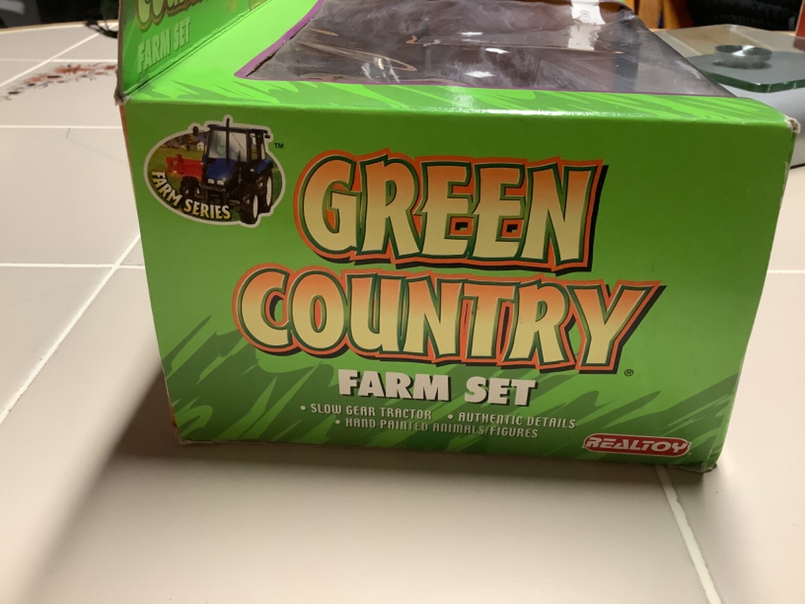 REALTOY GREEN COUNTRY FARM SET TRACTOR ANIMALS AND FIGURES BRAND NEW ...