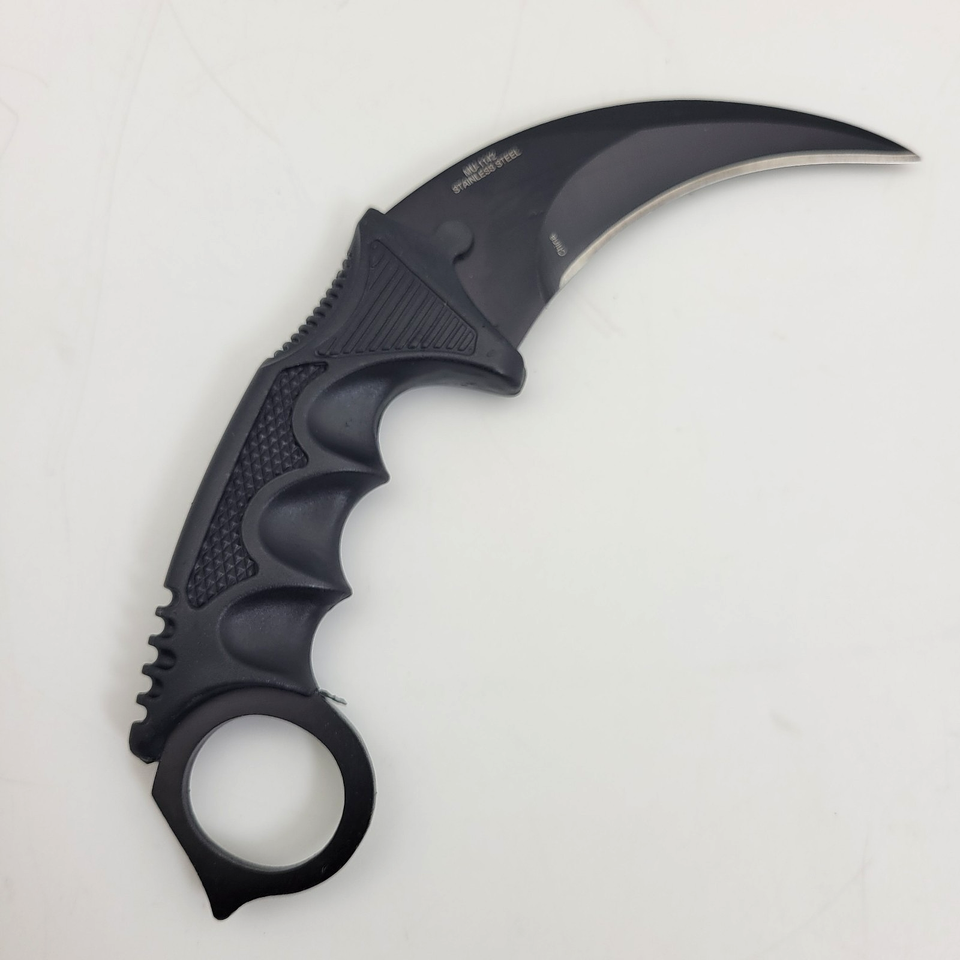 Tactical Karambit Stainless Steel 3.75" Fixed Blade Claw Combat Knife w ...