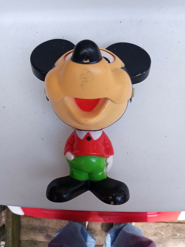 Vintage 1976 Mickey Mouse Pull String Talking Toy Walt Disney Mattel ...