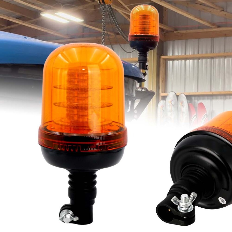 LED Emergency Flashing Amber Rotating Beacon Strobe Lights For Tractor ...