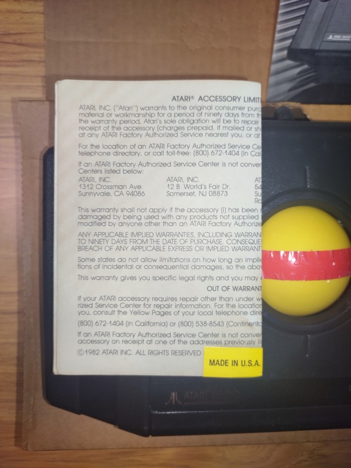 ATARI 2600 Track-Ball CONTROLLER Pro-Line Arcade Action Brand New (NOS ...