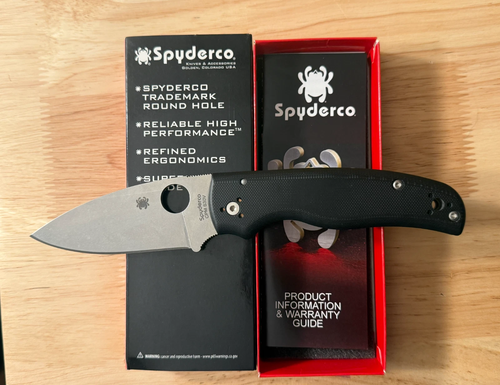 SPYDERCO SHAMAN COMPRESSION LOCK FOLDING KNIFE BLACK G10 CPM-S30V SS ...