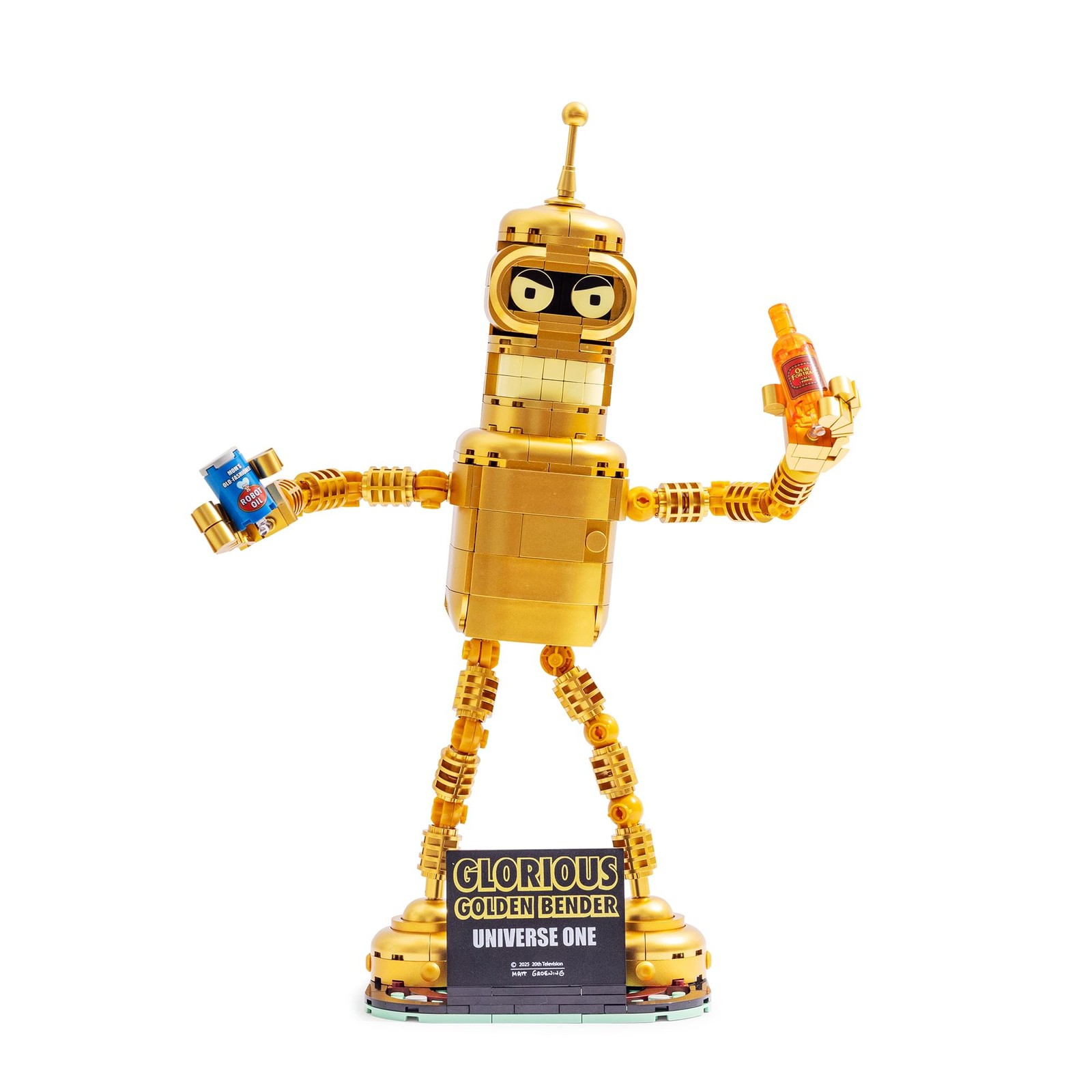 Brickcraft Futurama Golden Bender Building Kit 396-Piece Set