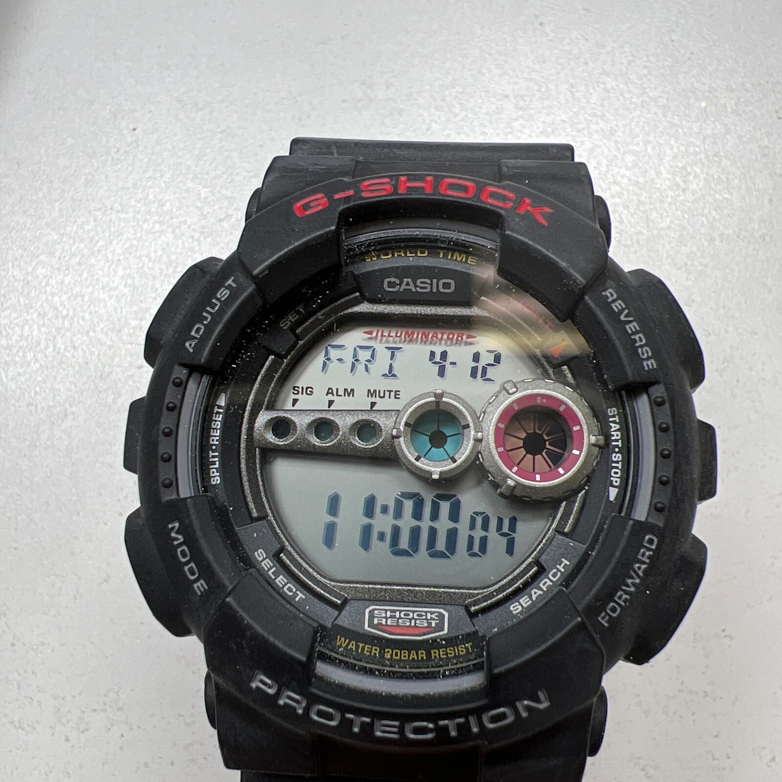 Casio Men's G-Shock GD100 Black Round Dial Adjustable Sports Digital ...