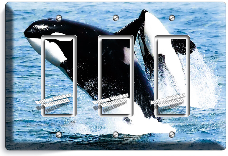 ALASKA KILLER WHALE ORCA BABY LIGHT SWITCH OUTLET WALL PLATE COVER ROOM ...