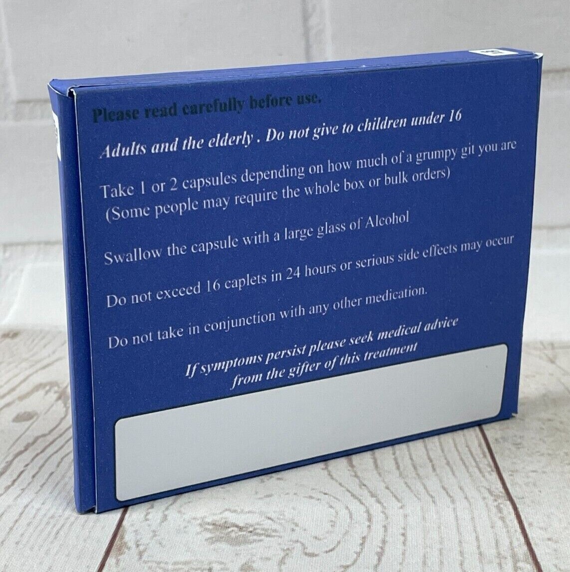 ADULT Joke Prank Pill Medication Box Present gift Fool's trick funny ...