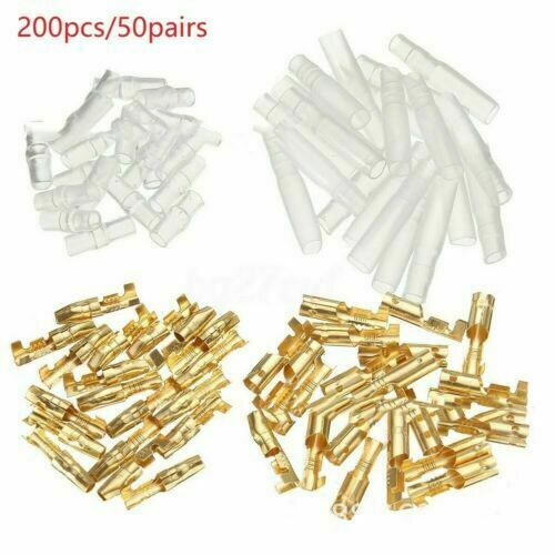 200PCS Car Motorcycle Terminals Male & Female Wire Bullet Crimp ...