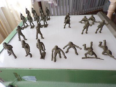 23 Vintage Marx 60MM Playset Soldiers Army | eBay