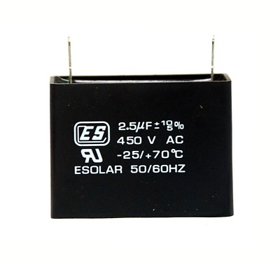 5pc AC Start Capacitor 2.5uF 450VAC +10/-5% -25/+70℃ ES Esolar UL ...