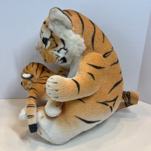 Realistic Brown Tiger With Baby 12” Stuffed Animal Plush | eBay