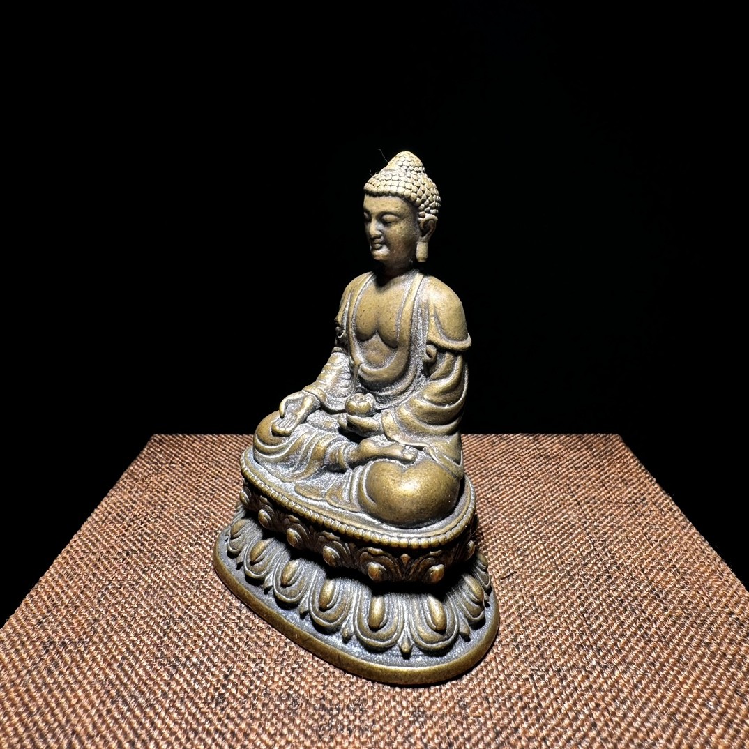 Old Ancient Chinese Tibetan Buddhism Copper Shakyamuni Carrying Buddha ...