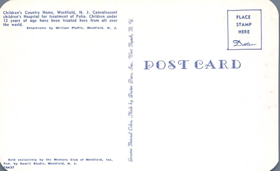 Childrens Country Home Polio Rehab Facility Westfield New Jersey 1964 ...