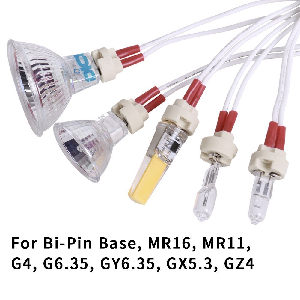 6pcs Mini Bi-Pin Socket Holder for Light Bulbs with Base GU5.3, G4 ...