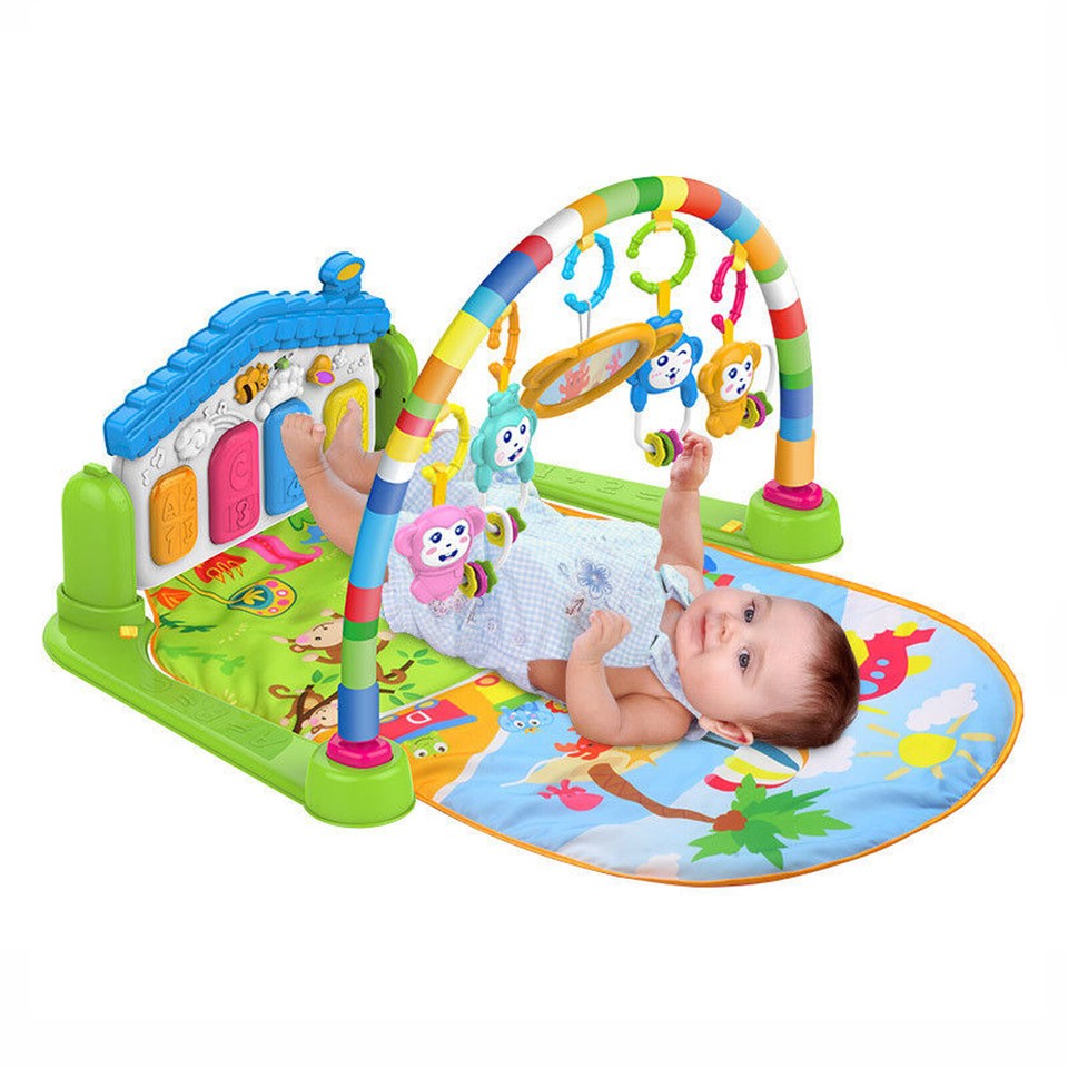 3 in1 Fitness Music Baby Play Mat Lay and Kids Gym Play-mat Fun Piano ...