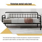 Japanese Black Metal Daybed: Functional Twin Size, Versatile Single Bed ...