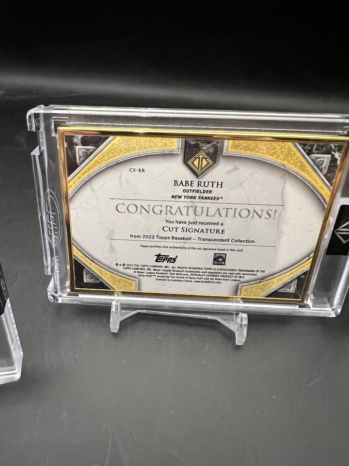 2023 Topps Transcendent Babe Ruth Cut Autograph ⚾ 1/1 ⚾ Auto HOF GOAT ...