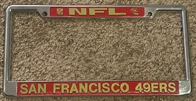 Vintage NFL Metal Red & Gold San Francisco 49ers License Plate Frame | eBay