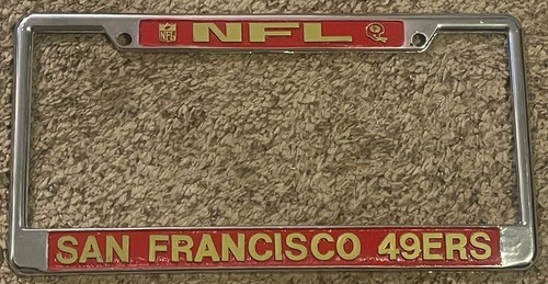 Vintage NFL Metal Red & Gold San Francisco 49ers License Plate Frame | eBay
