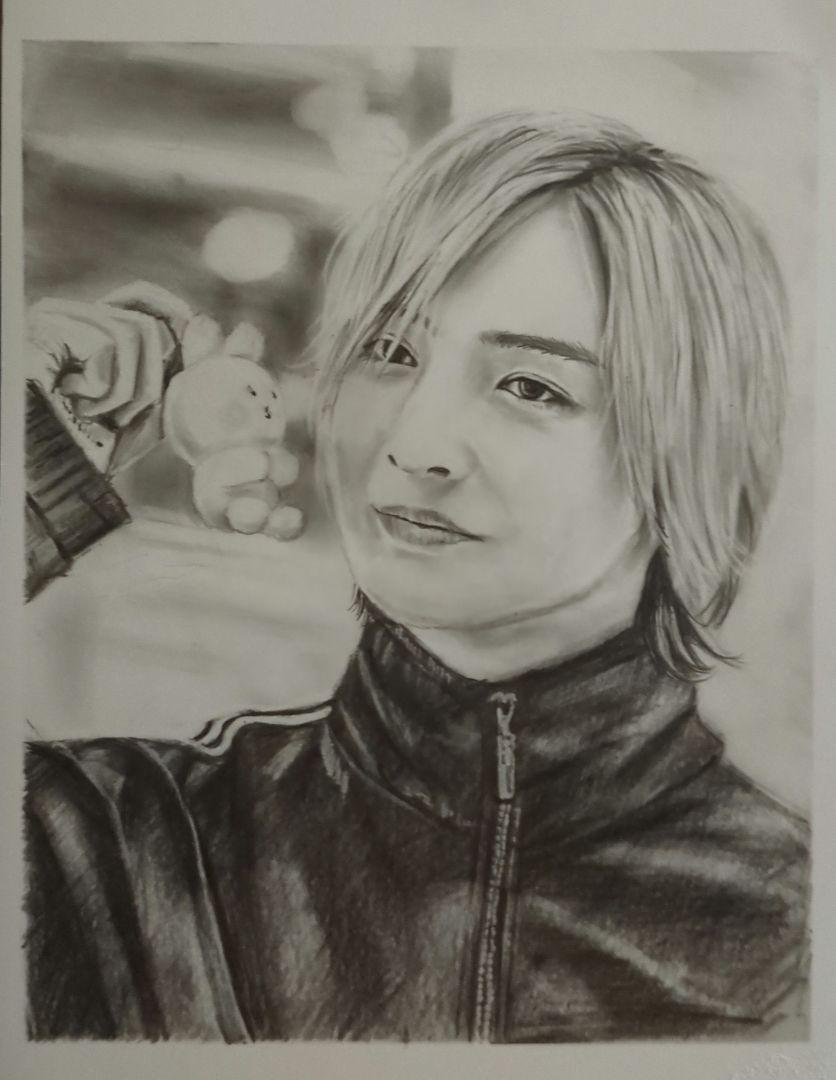 Amber Pencil Drawing on A4 Kent Paper, Spray Fixed, Yuuta Tamamori Art ...