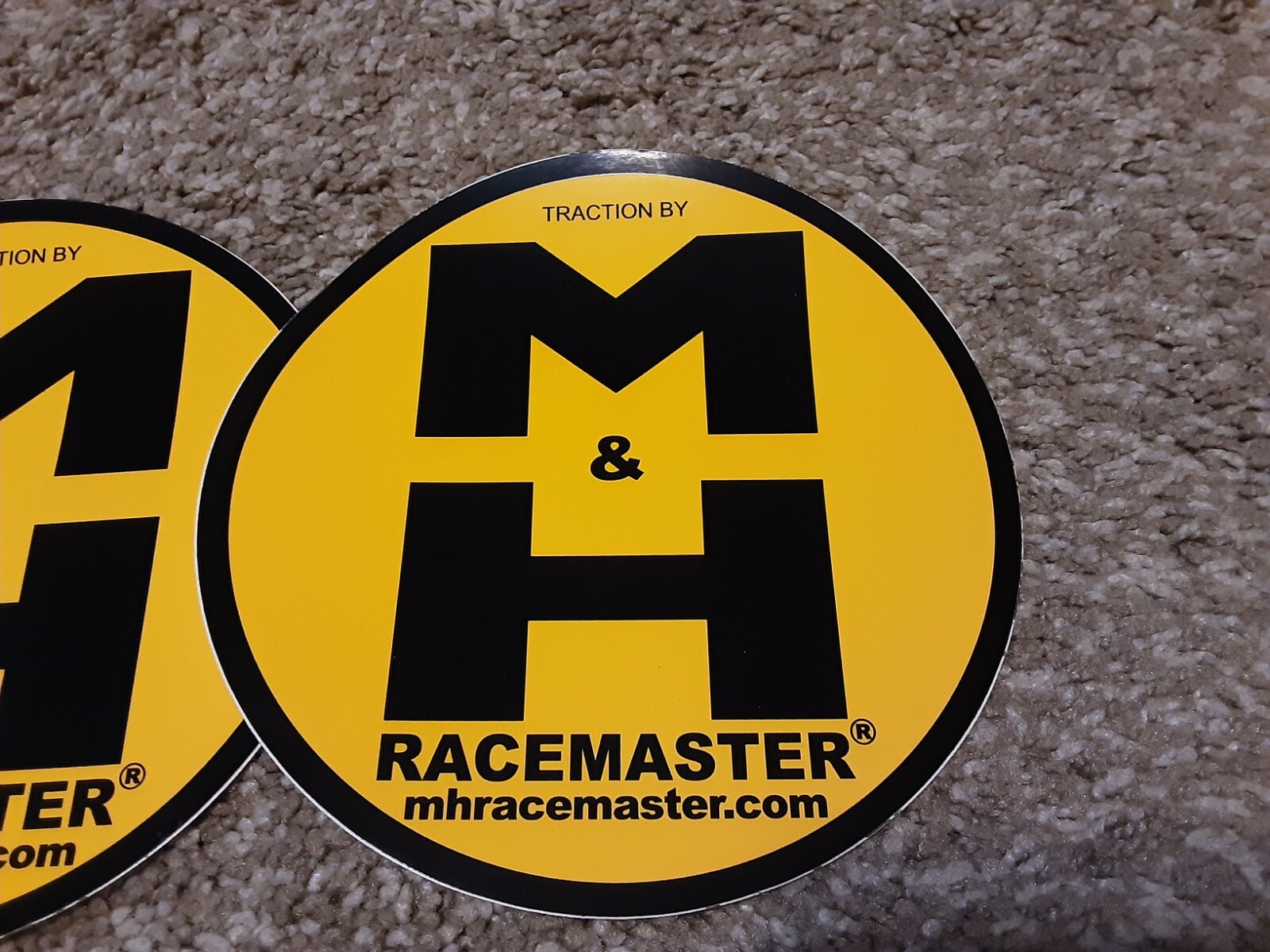 2 Vintage Style M & H Racemaster Slicks Racing Decals Stickers Outlaw ...